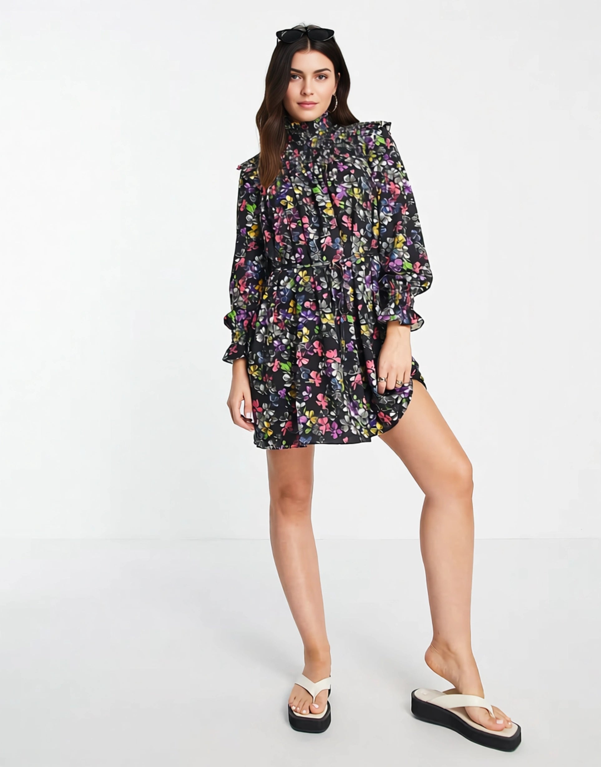 French Connection Women's Alanna Floral Printed In Black – Sale Lab UK
